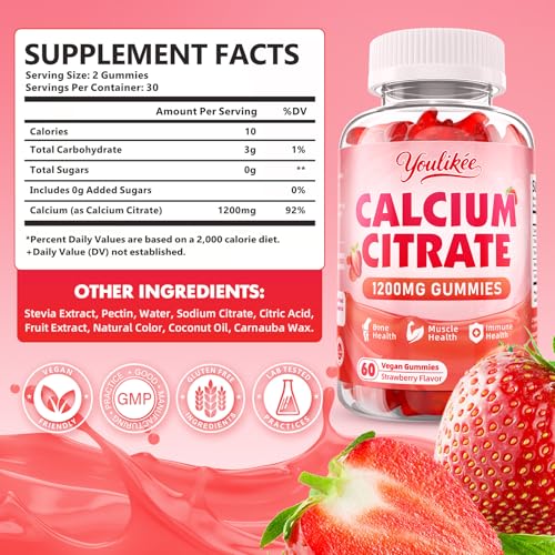 1200 mg calcium citrate daily supplement