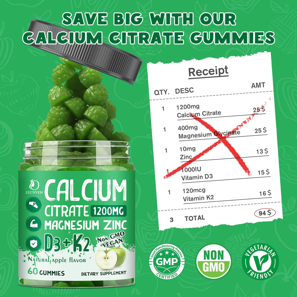 1200 mg calcium citrate for better absorption