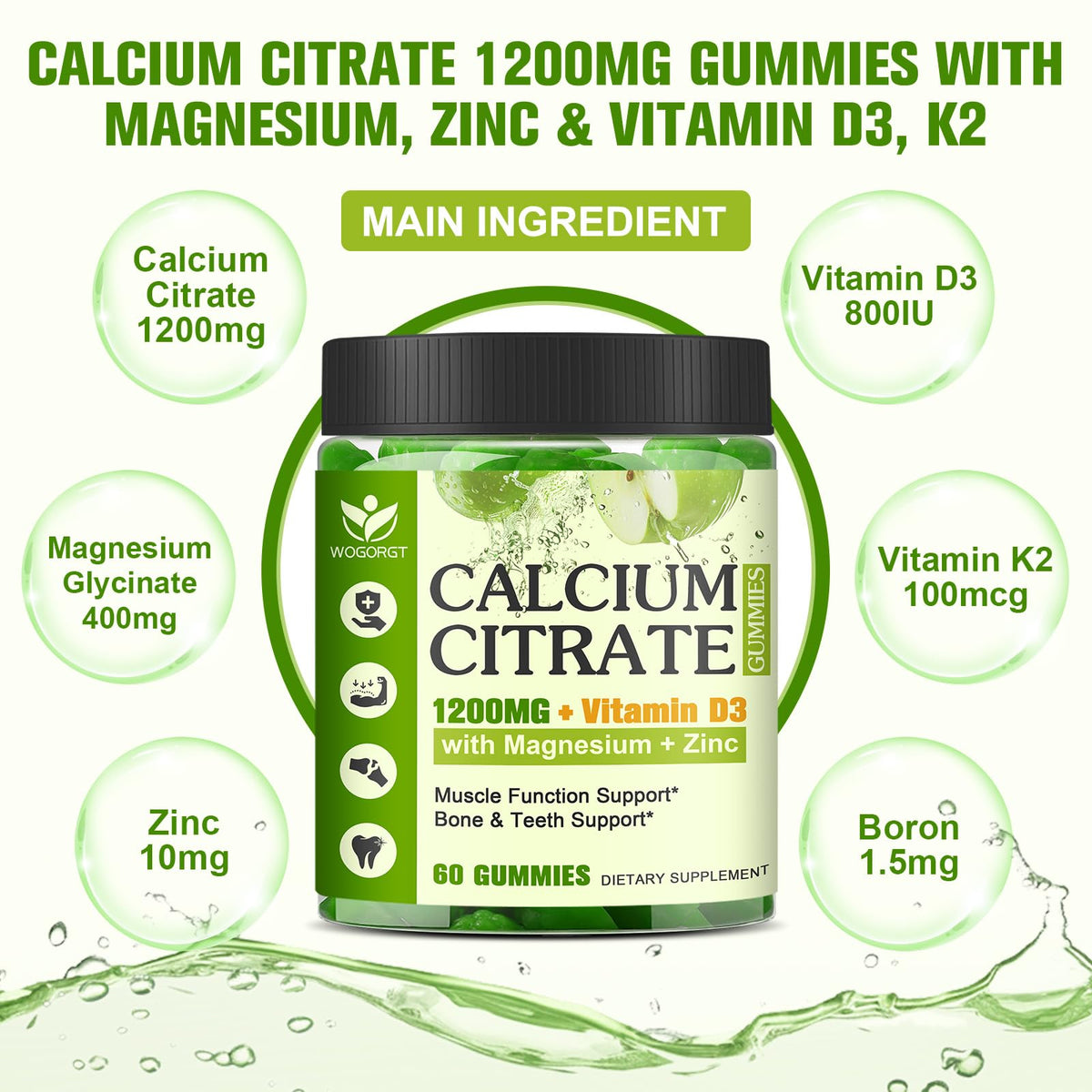 1200 mg calcium citrate for daily health