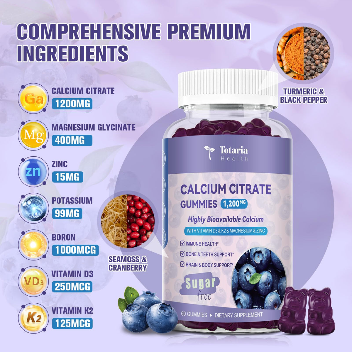 1200 mg calcium citrate for daily health