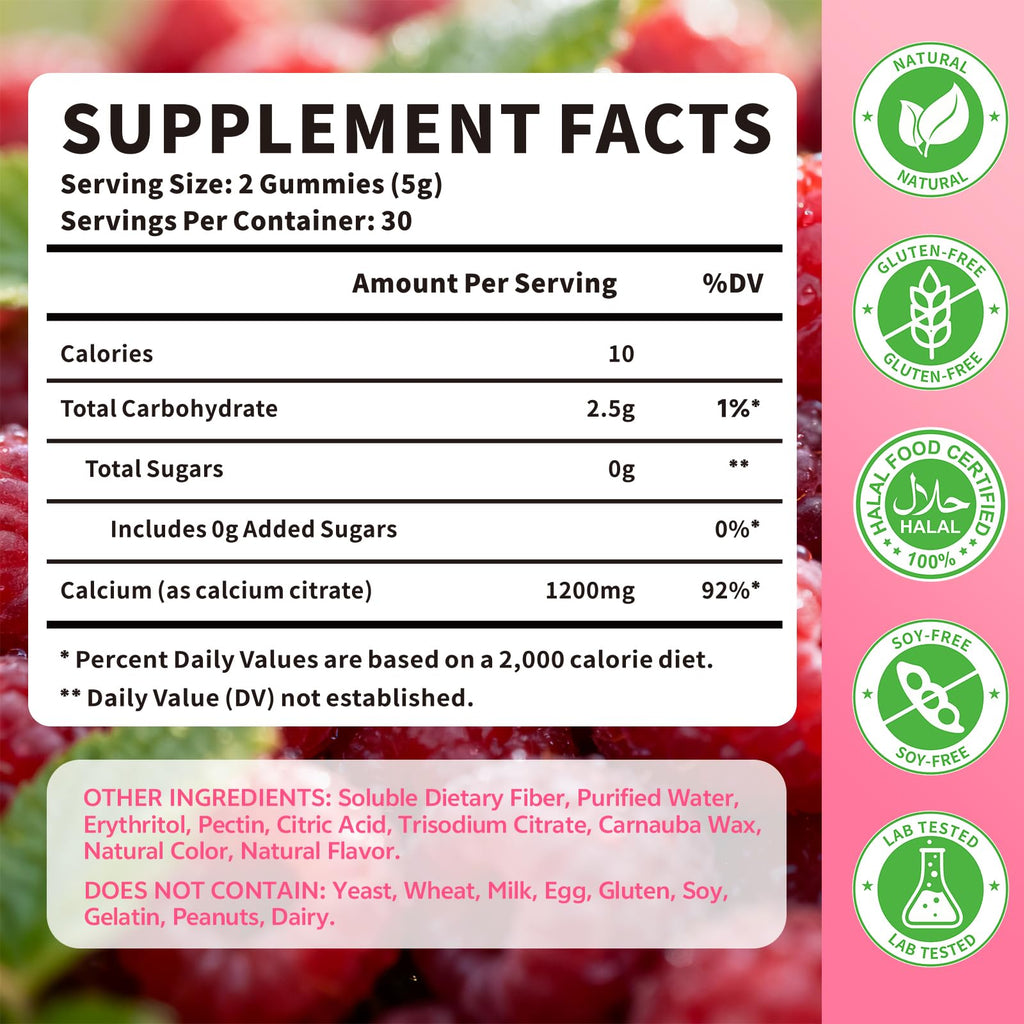 1200 mg calcium citrate for daily health