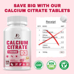 1200 mg calcium citrate for strong bones