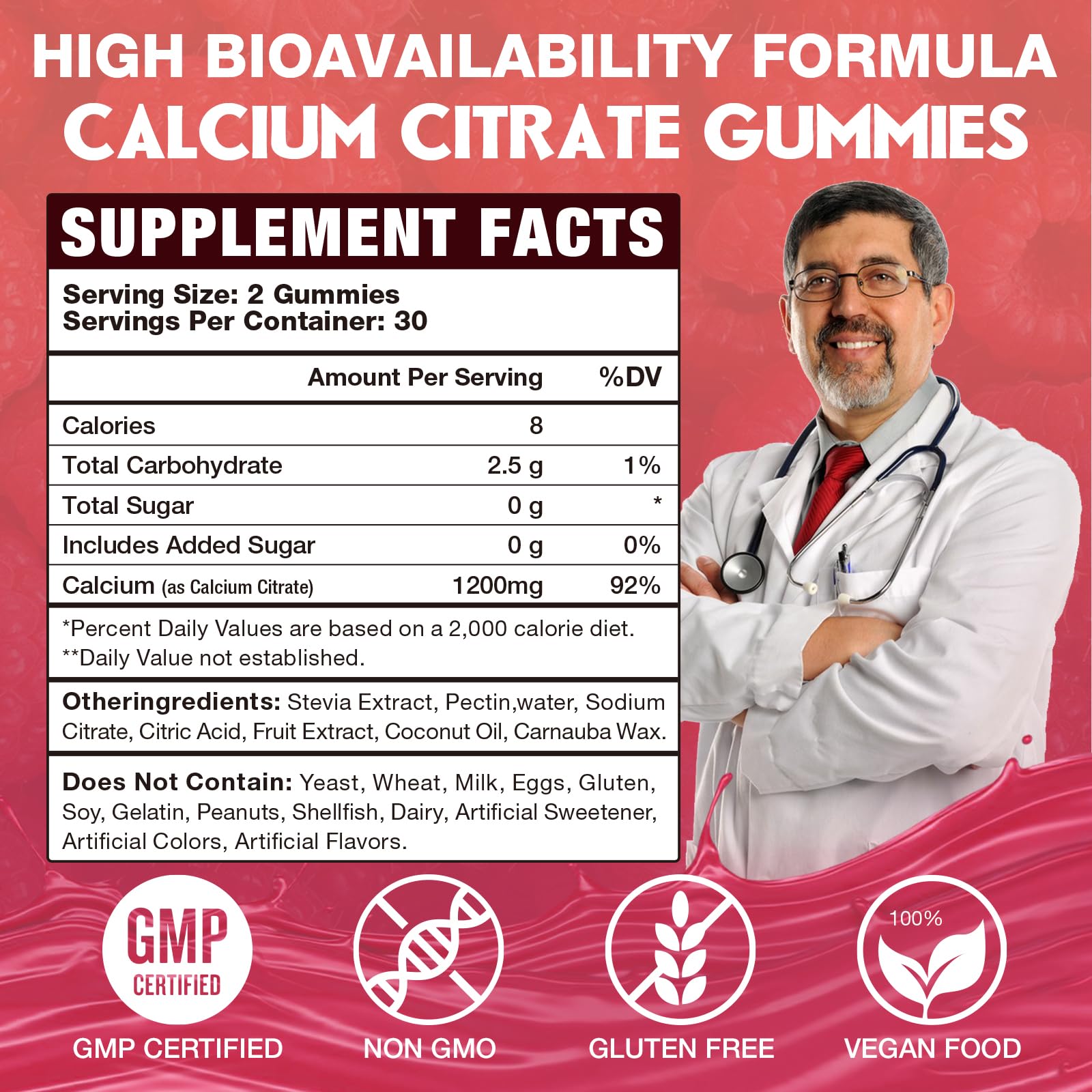 1200 mg calcium citrate for strong bones