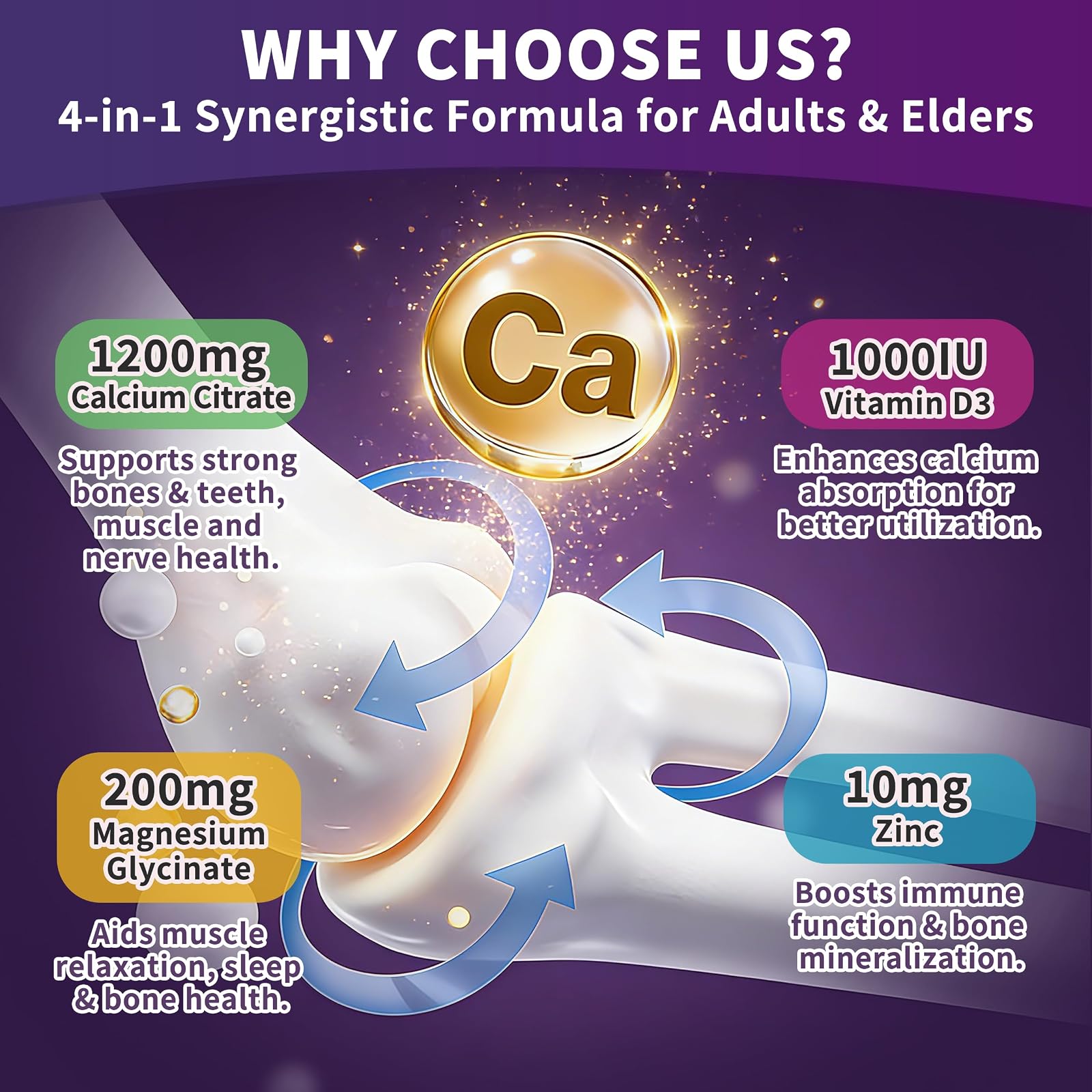 1200 mg Calcium Citrate gummy supplements