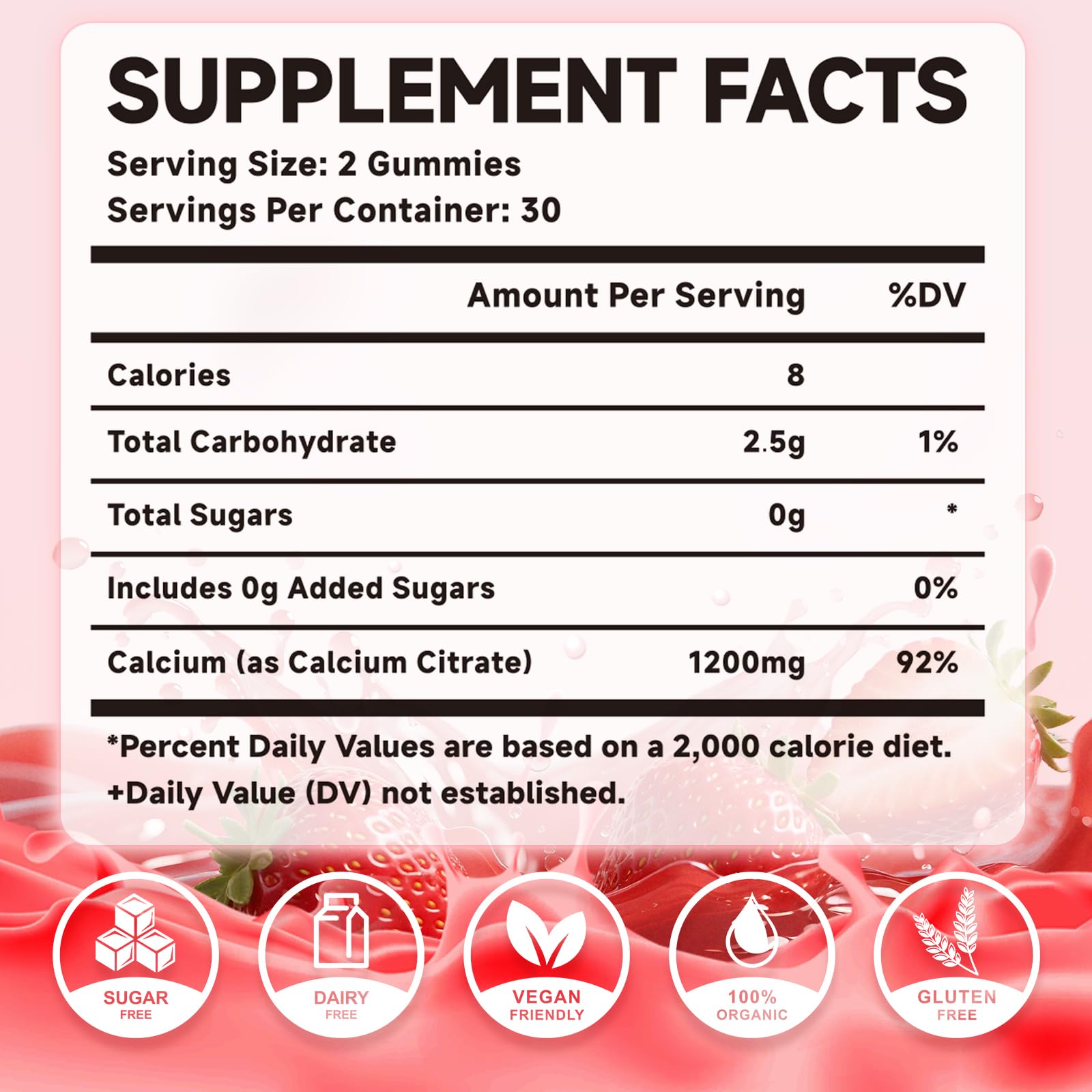 1200 mg calcium citrate gummy vitamins