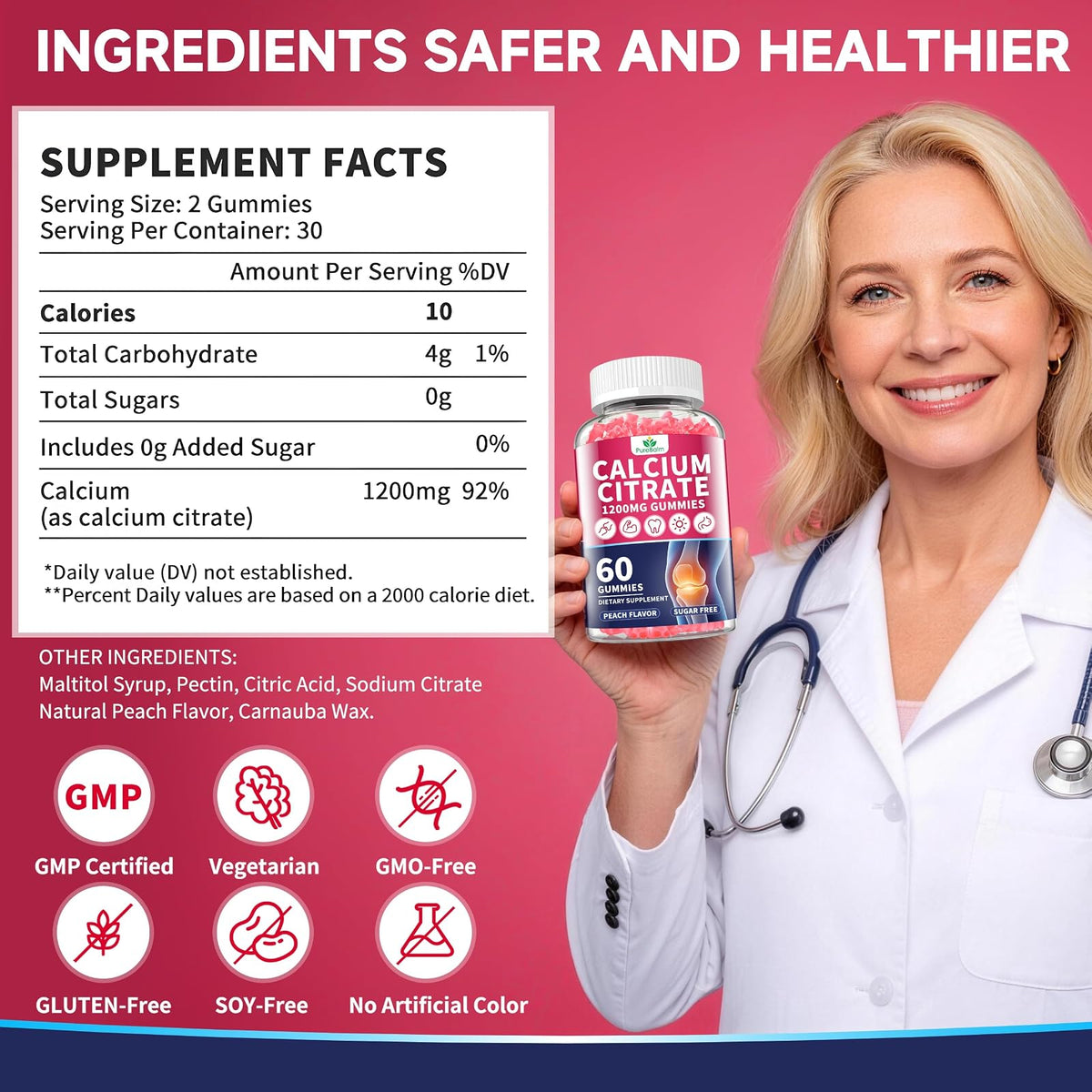1200 mg Calcium Citrate gummy vitamins