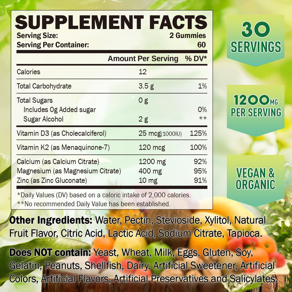 1200 mg calcium citrate supplement