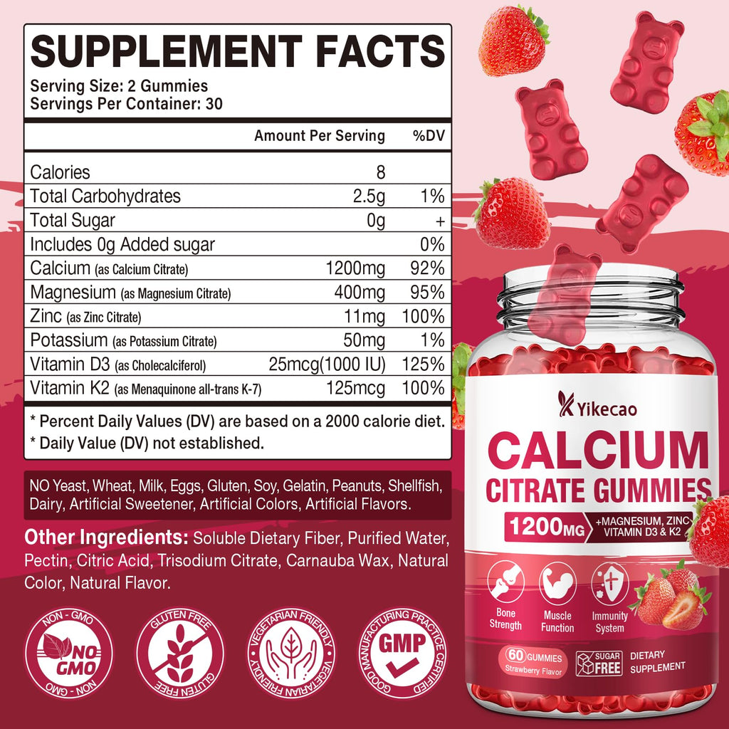 1200 mg calcium citrate supplement