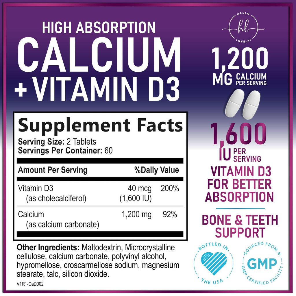 1200 mg calcium for daily bone health