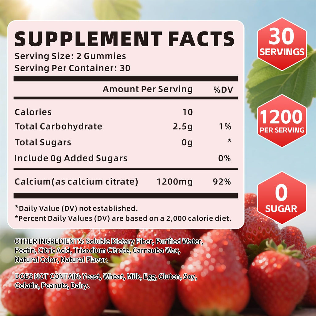 1200 mg calcium gummies for adults