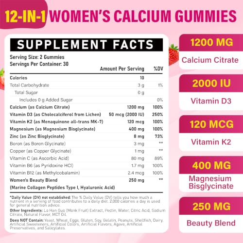 1200 mg calcium gummies for daily health