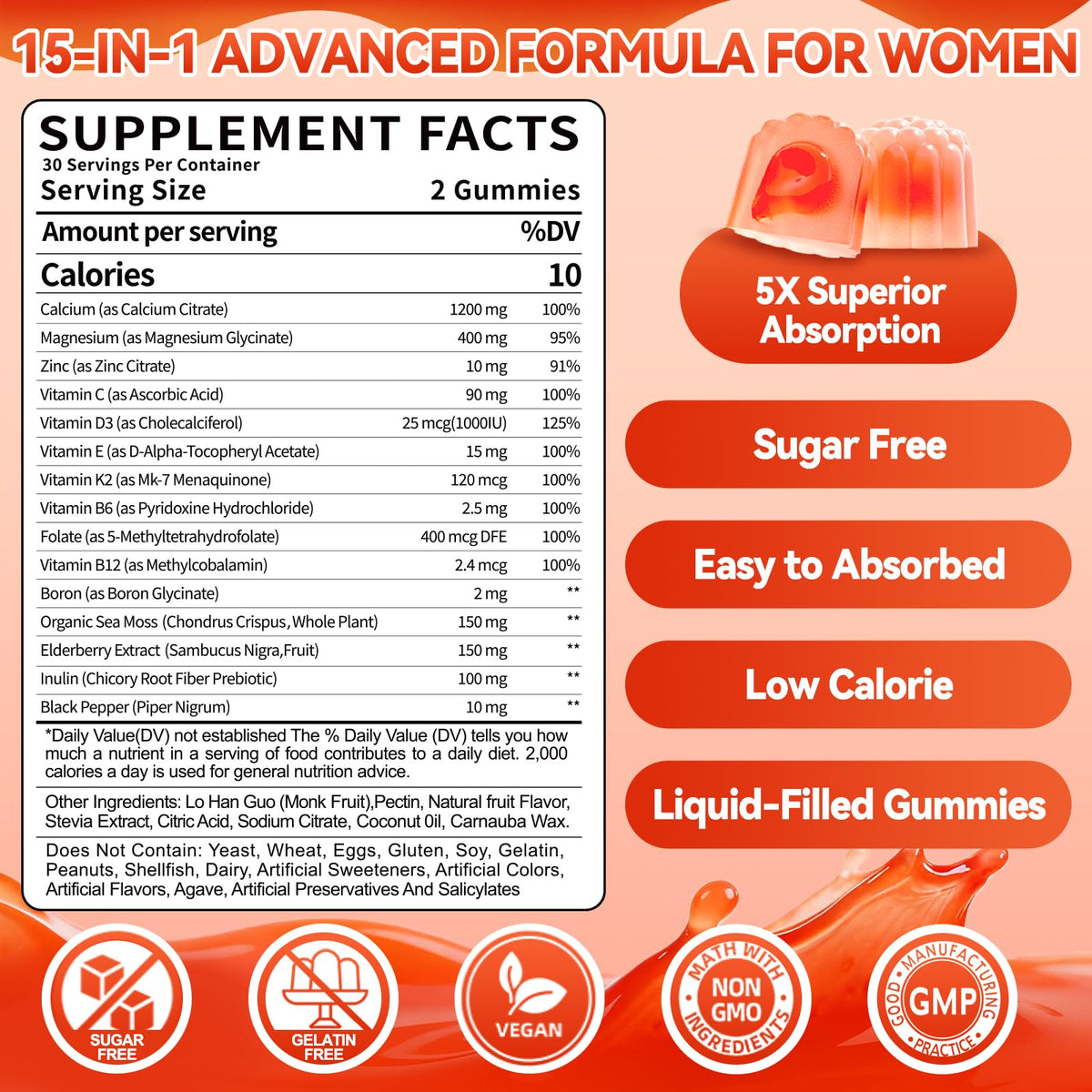 1200 mg calcium gummies for women