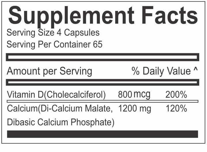 1200 mg calcium malate supplement