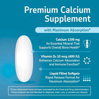 1200 mg calcium softgels for bone health
