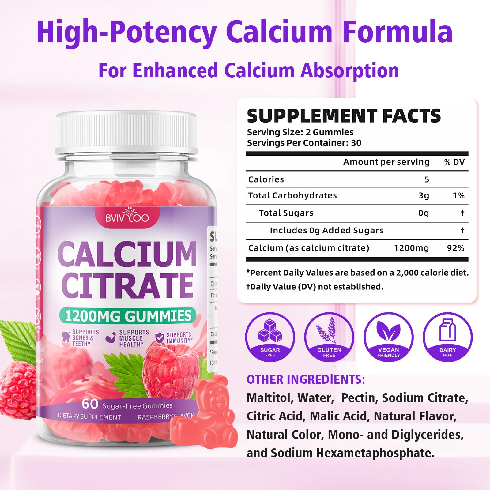 1200 mg calcium supplement for adults