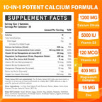 1200 mg calcium supplement for bones