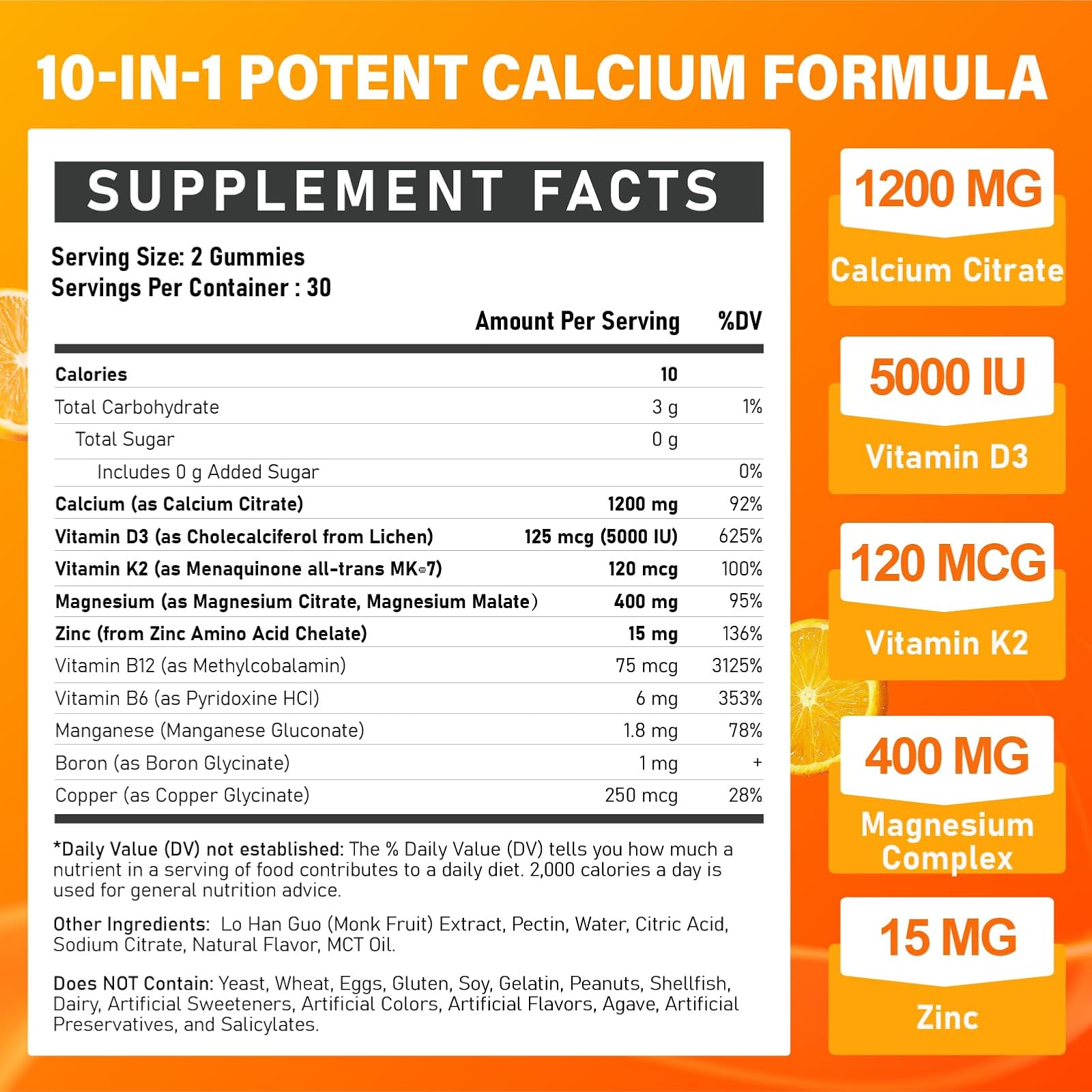 1200 mg calcium supplement for bones