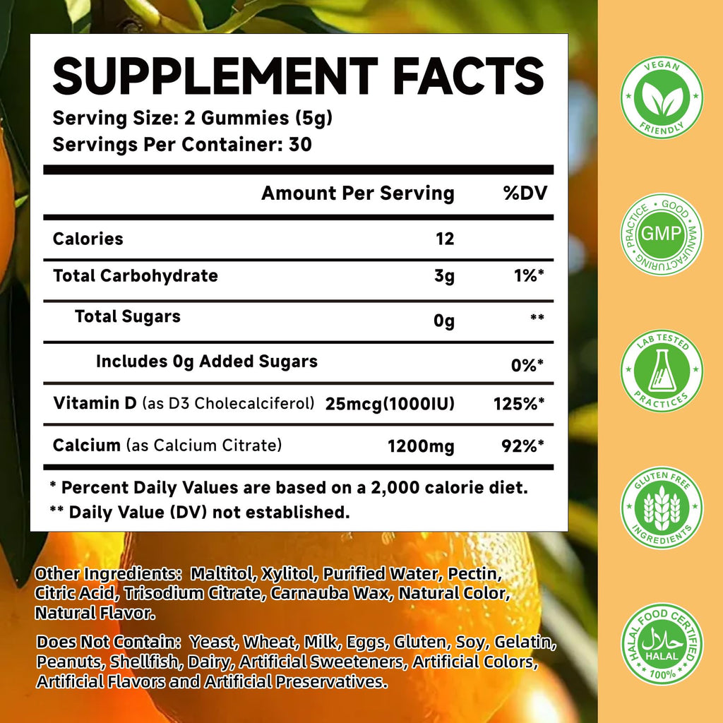 1200 mg calcium supplement for children
