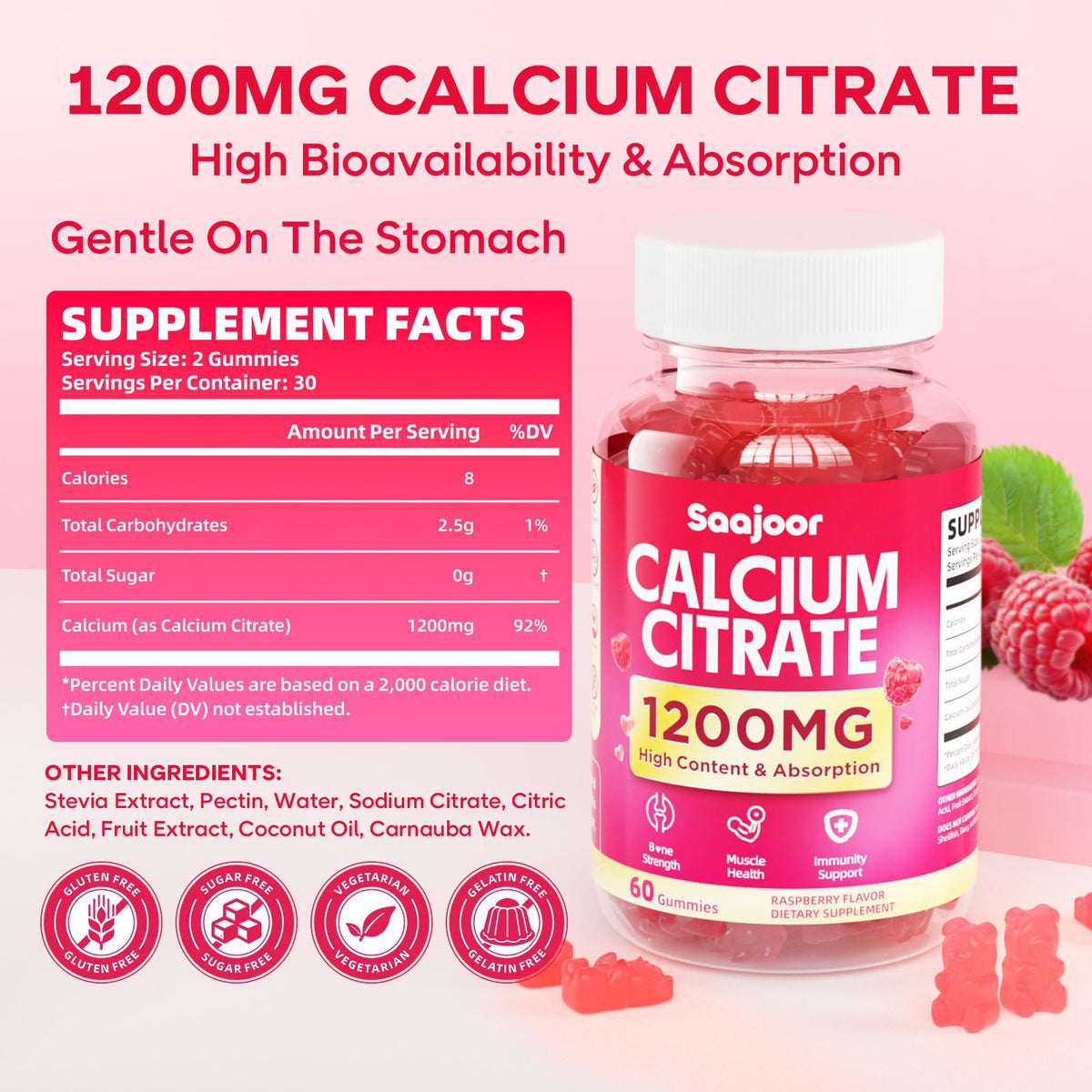 1200 mg calcium supplement for strong bones