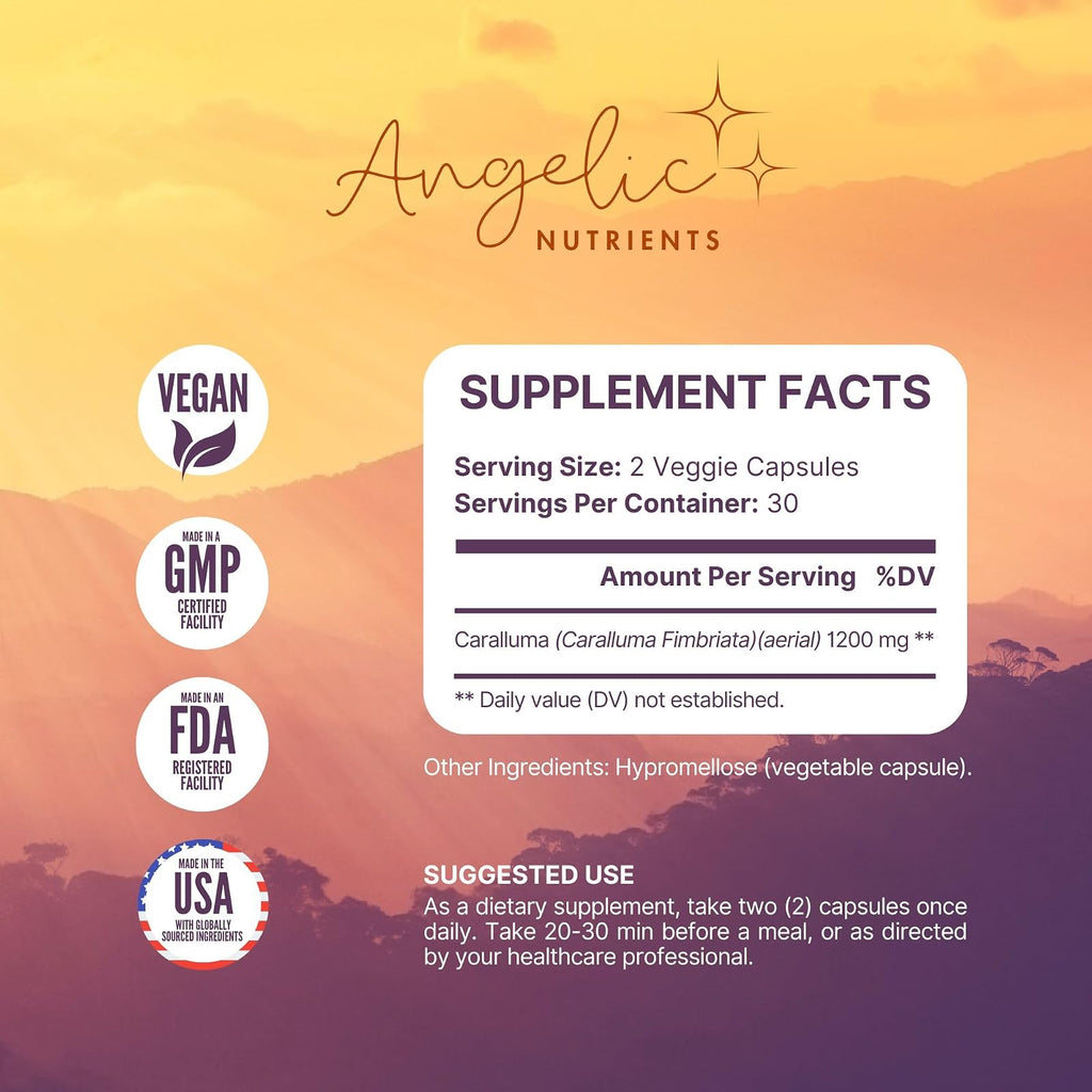 1200 mg Caralluma Fimbriata for cravings