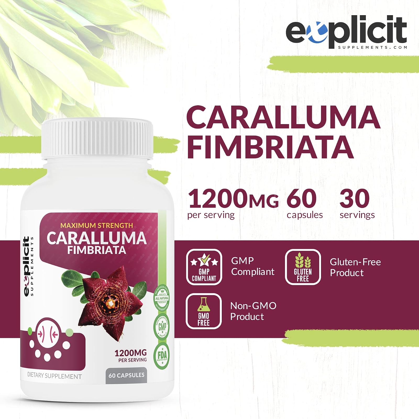 1200 mg Caralluma for weight management