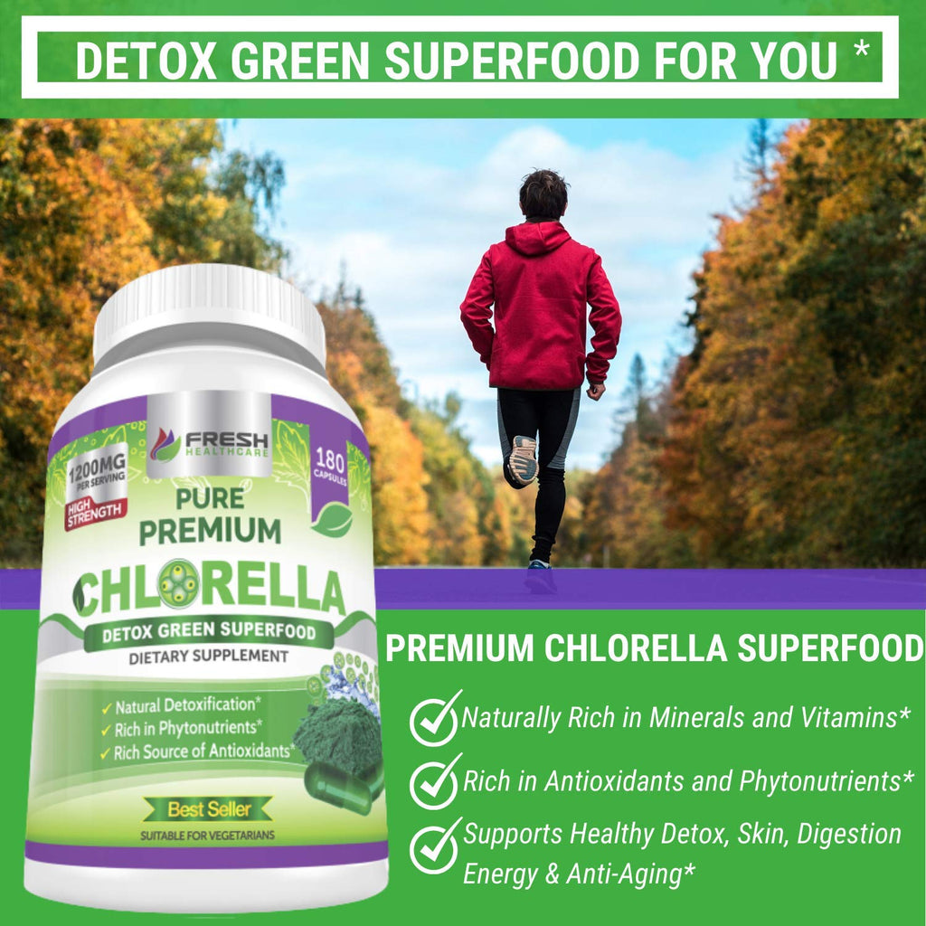 1200 mg chlorella for daily nutrition