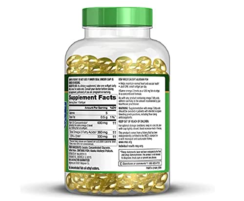 1200 mg fish oil omega 3 supplement