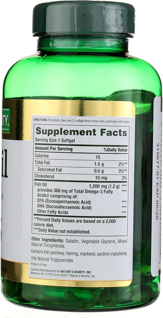 1200 mg fish oil softgels