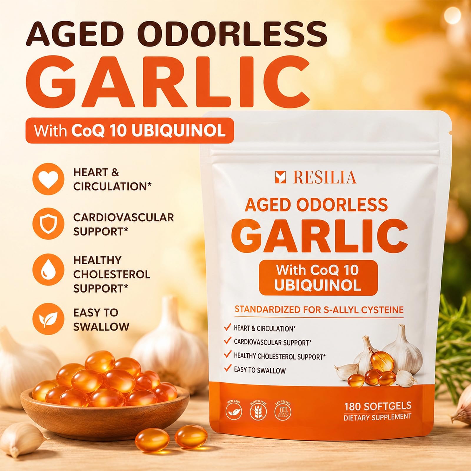 1200 mg garlic supplement benefits