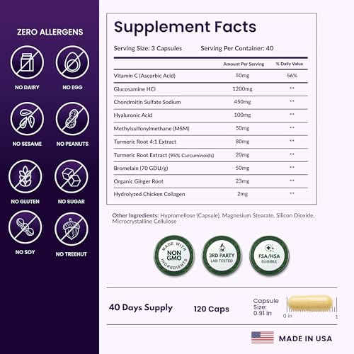 1200 mg glucosamine chondroitin capsules