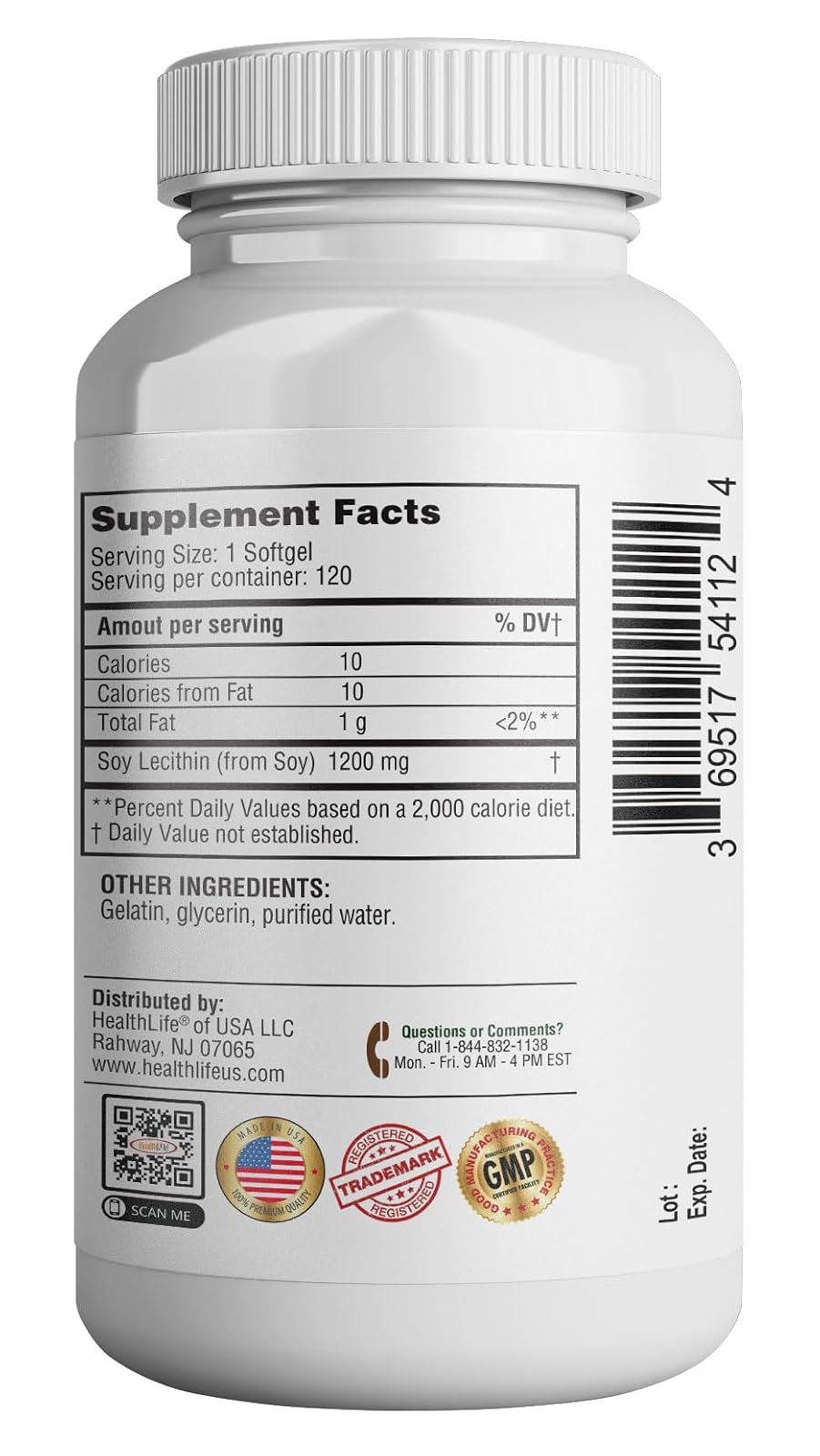 1200 mg HEALTH LFE Lecithin benefits