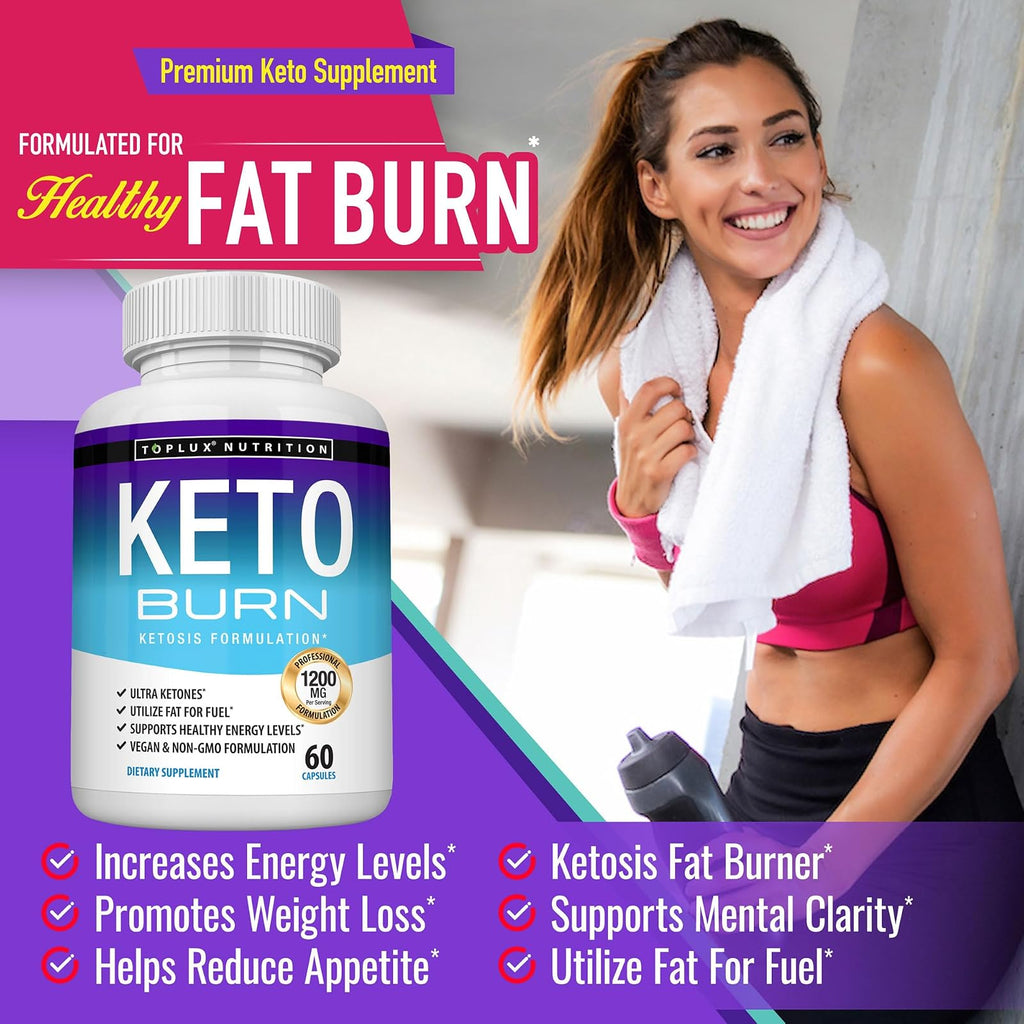 1200 mg Keto Burn capsules for ketosis