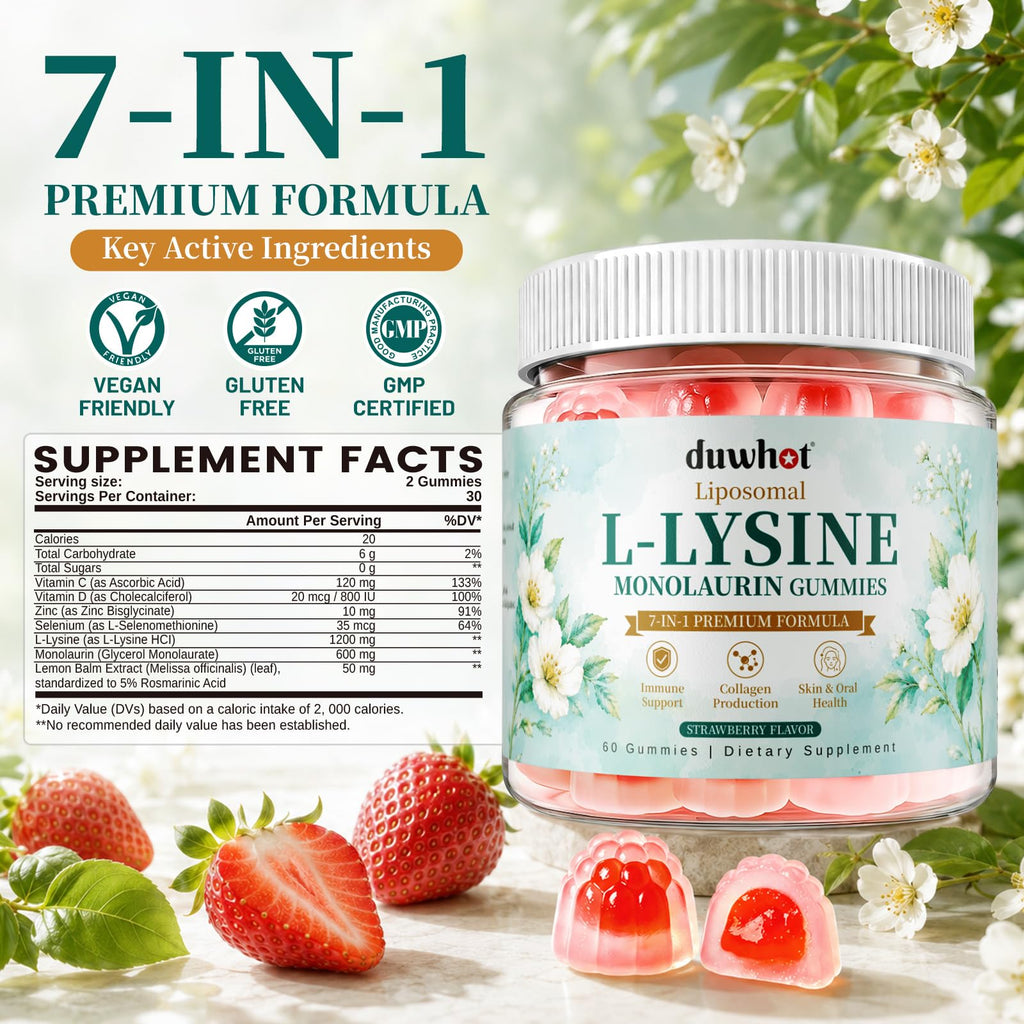 1200 mg L-Lysine gummies for muscle recovery
