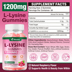 1200 mg l-lysine gummy supplement