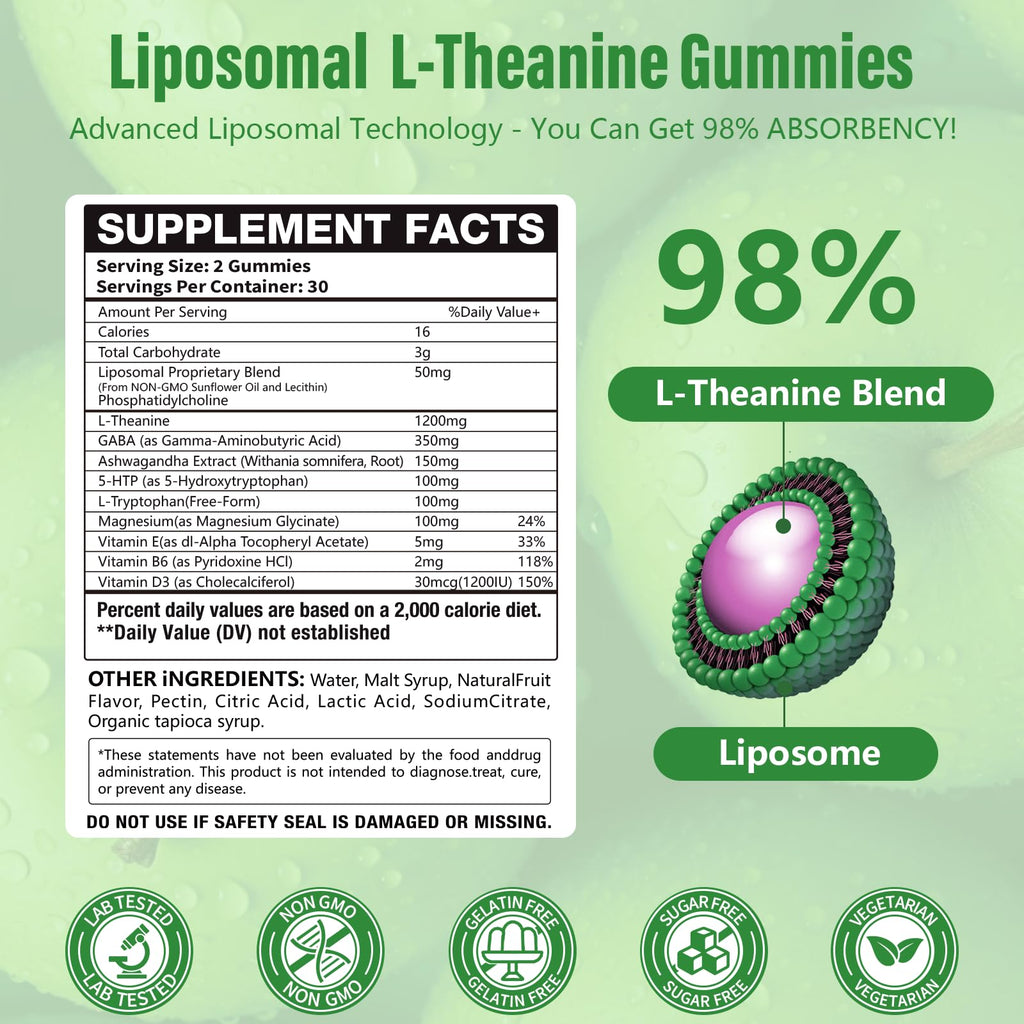 1200 mg l-theanine stress relief