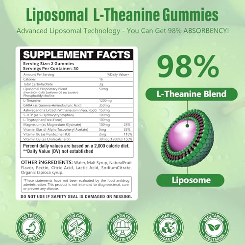 1200 mg l-theanine stress relief