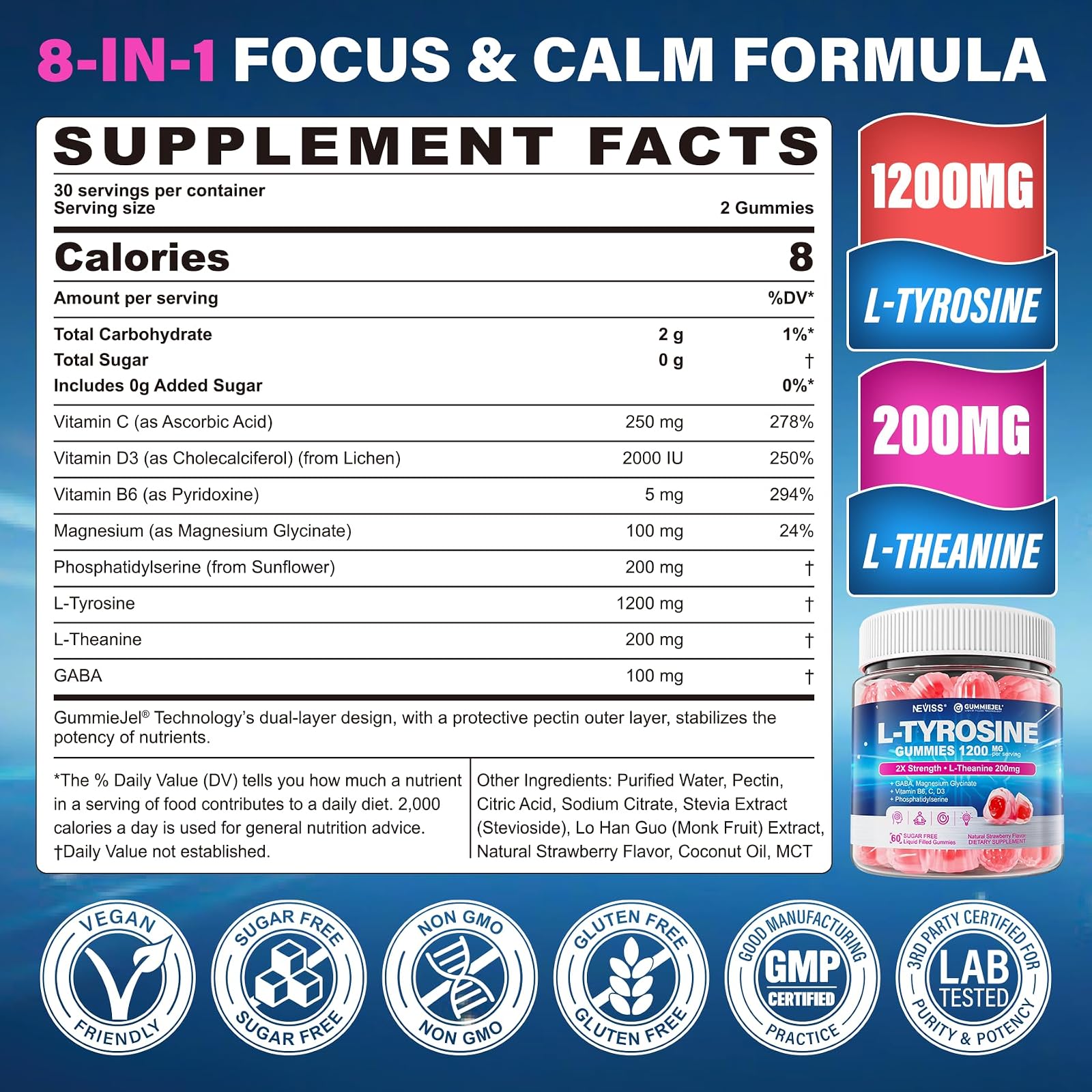 1200 mg l-tyrosine supplement benefits