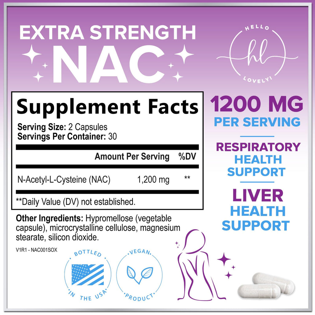 1200 mg N-Acetyl-L-Cysteine capsules