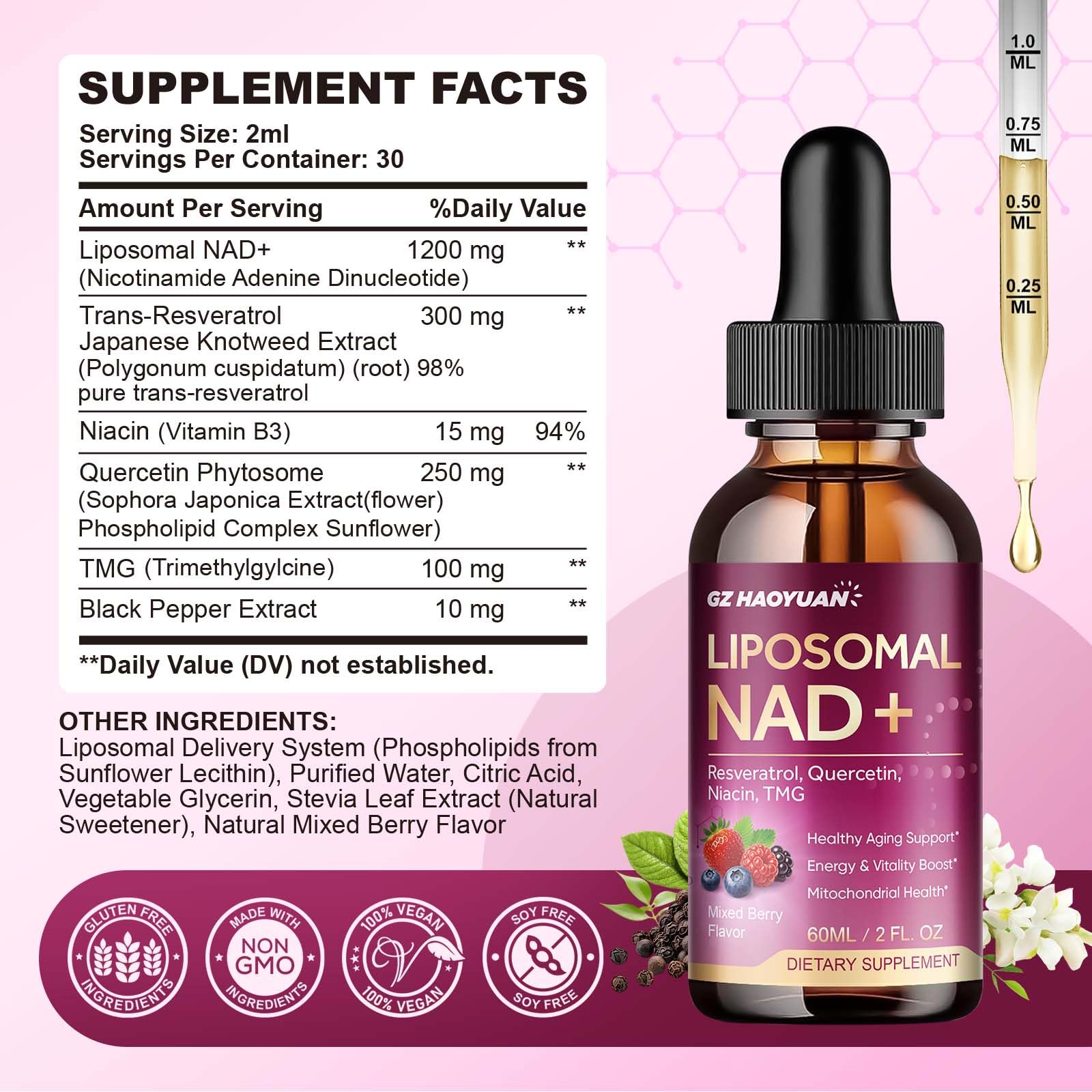 1200 mg NAD for cellular health