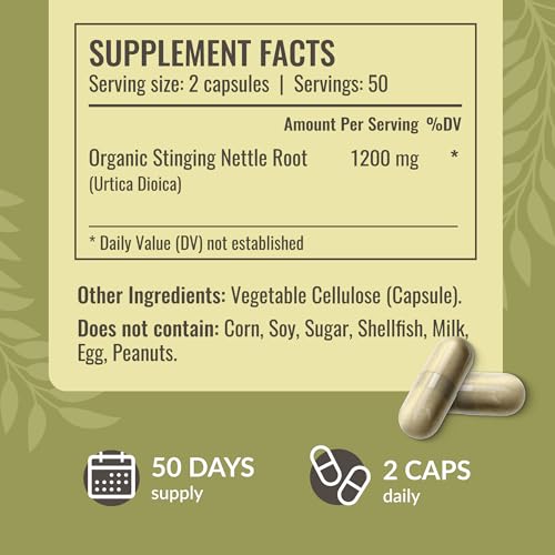 1200 mg nettle supplement for vitality