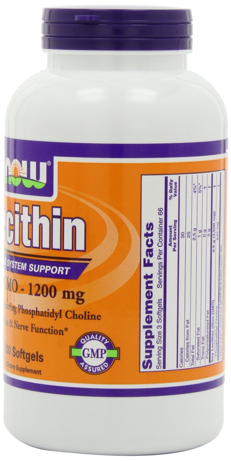 1200 mg NOW Lecithin for energy support
