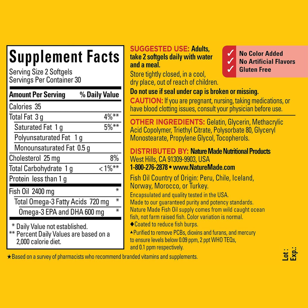 1200 mg omega 3 fish oil