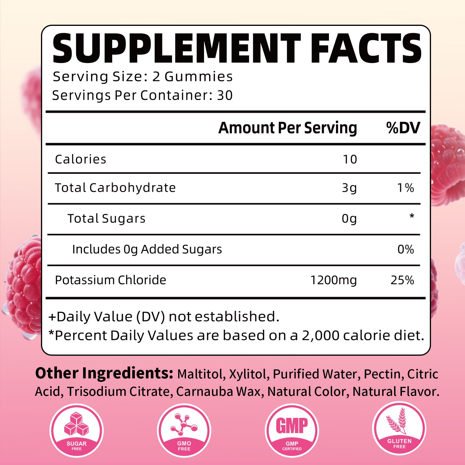 1200 mg potassium chloride supplement