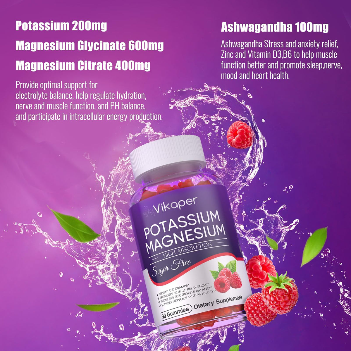 1200 mg potassium gummies for energy boost