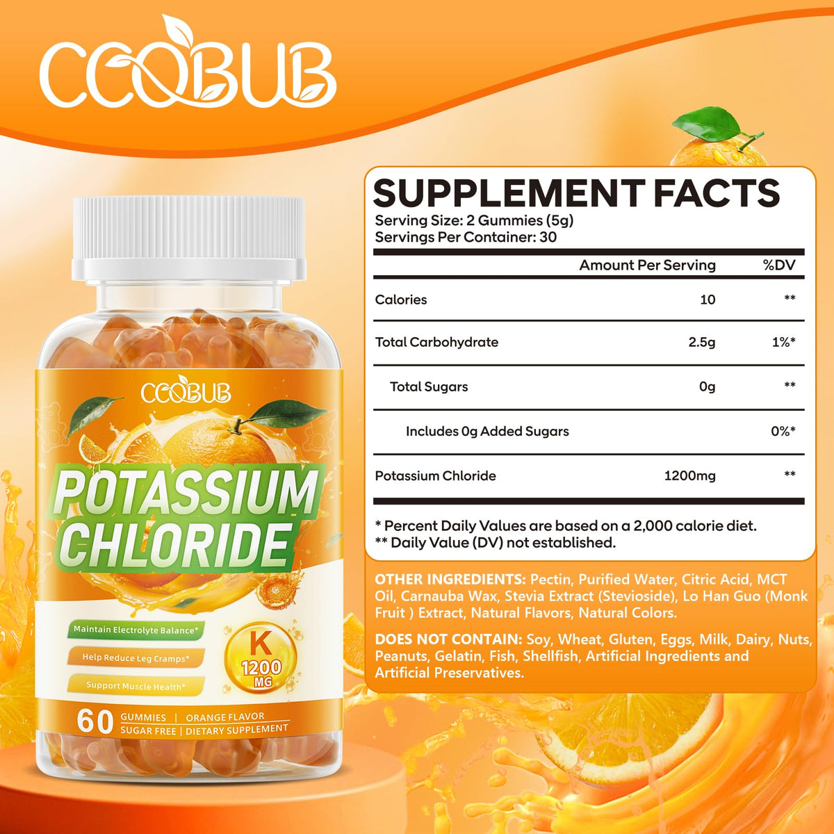 1200 mg potassium gummies for hydration support