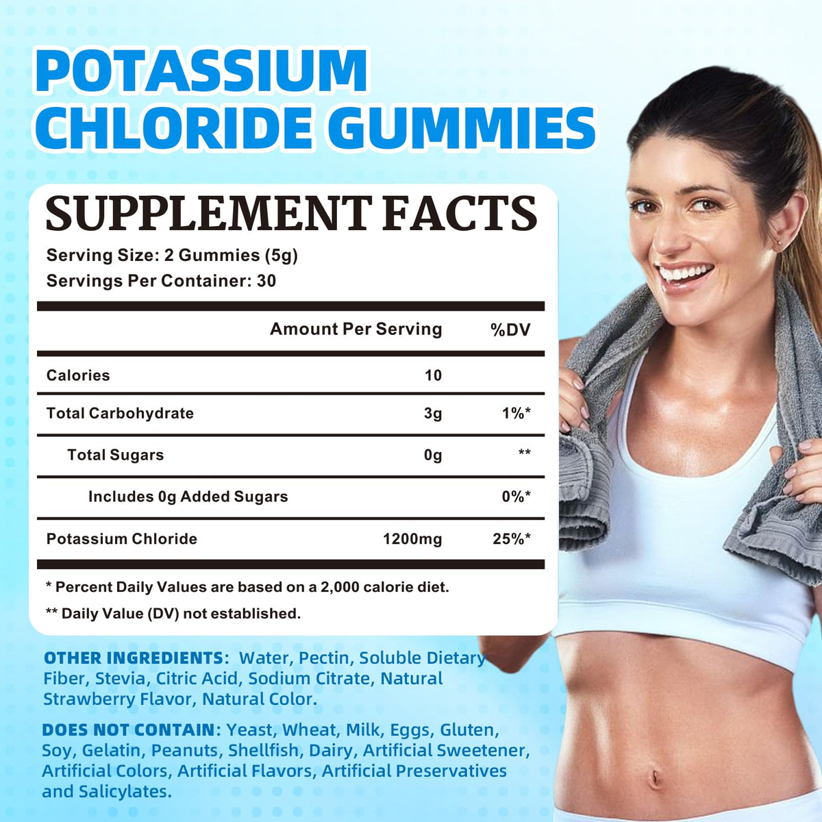 1200 mg potassium supplement gummies
