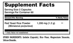 1200 mg Red Yeast Rice capsules