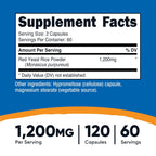 1200 mg Red Yeast Rice supplement