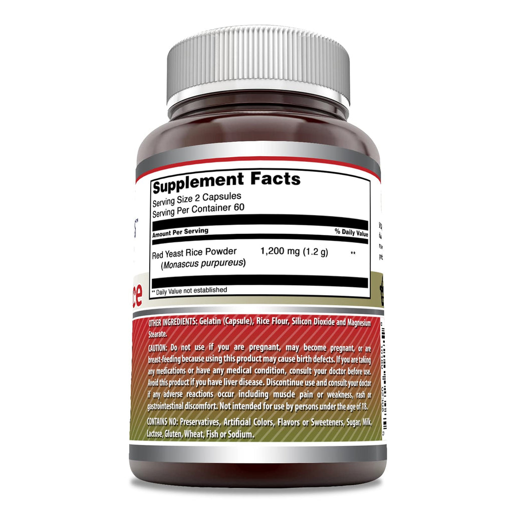1200 mg Red Yeast Rice supplement