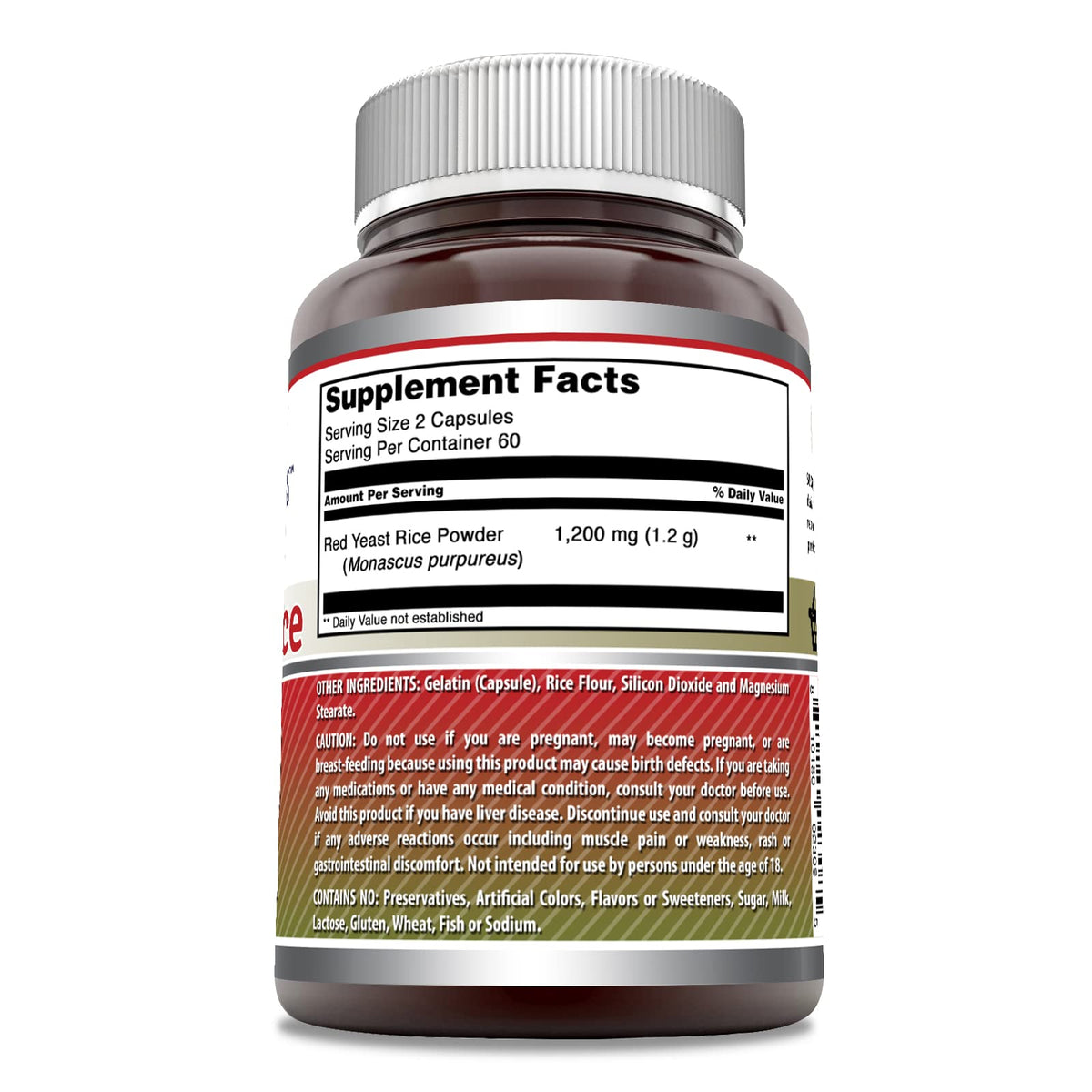 1200 mg Red Yeast Rice supplement